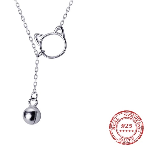 My Added Sparkle | Jewelry | 925 Sterling Silver Cat Bell Necklace ...